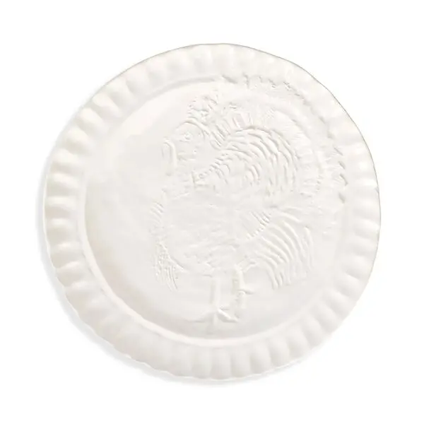 VIETRI Pietra Tacchino Salad Plate - White