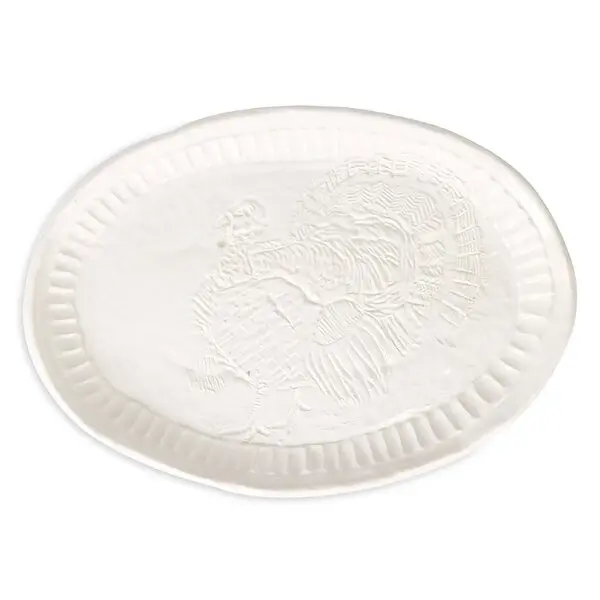VIETRI Pietra Tacchino Large Oval Platter - White