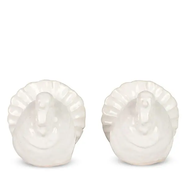 VIETRI Pietra Tacchino Figural Salt And Pepper Shakers - White