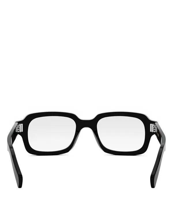 Celine 3 Dots Rectangular Eyeglasses, 51mm