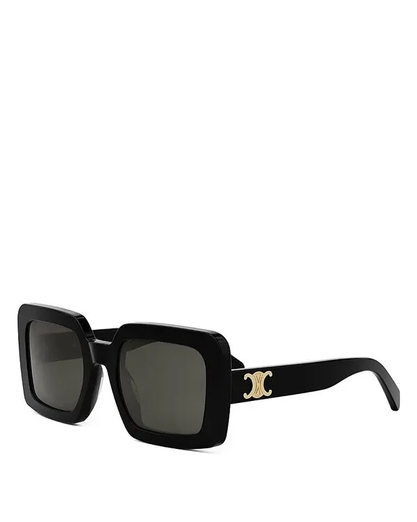 Celine Triomphe Square Sunglasses - Black/smoke