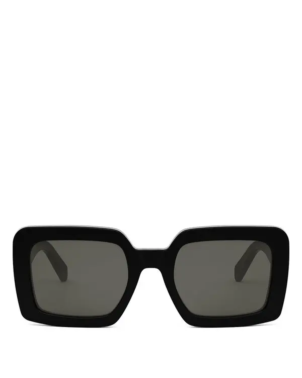 Celine Triomphe Square Sunglasses - Black/smoke
