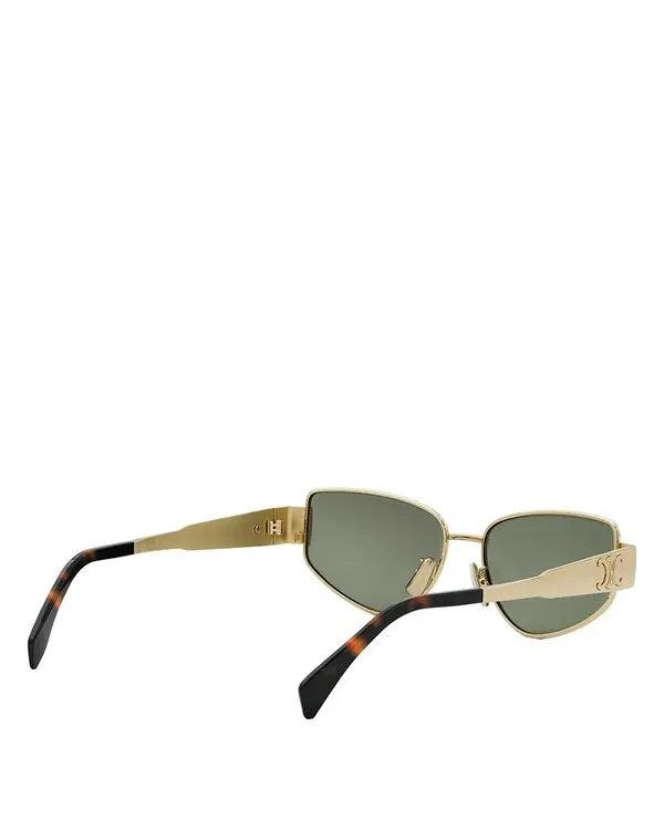 Celine Triomphe Cat Eye Sunglasses - Gold/green