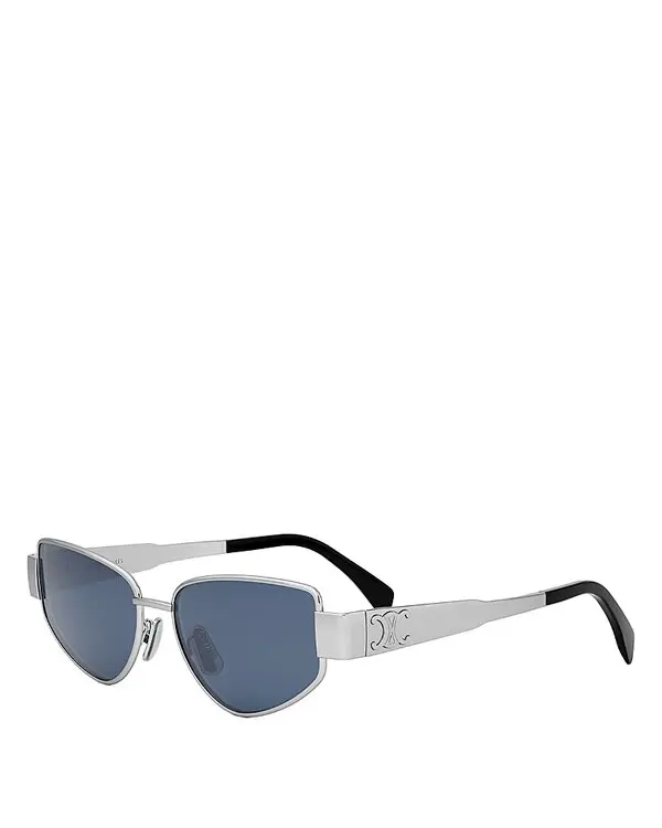 Celine Triomphe Cat Eye Sunglasses - Palladium/blue