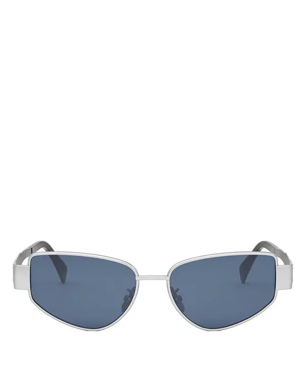 Celine Triomphe Cat Eye Sunglasses - Palladium/blue