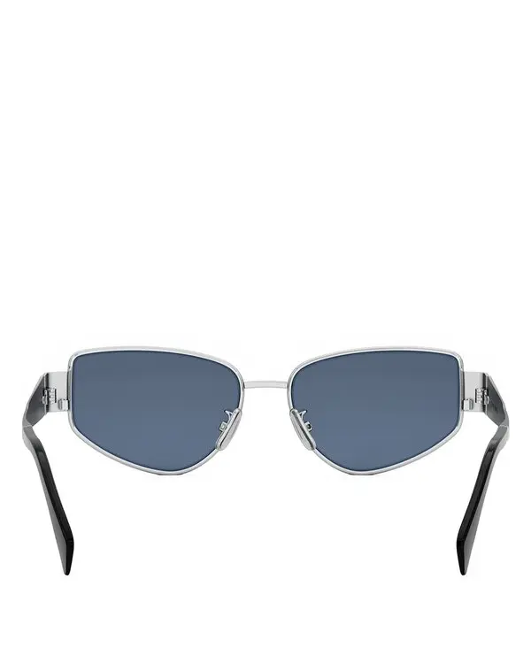 Celine Triomphe Cat Eye Sunglasses - Palladium/blue