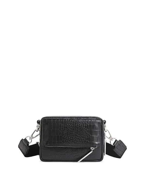 Whistles Bibi Croc Embossed Crossbody
