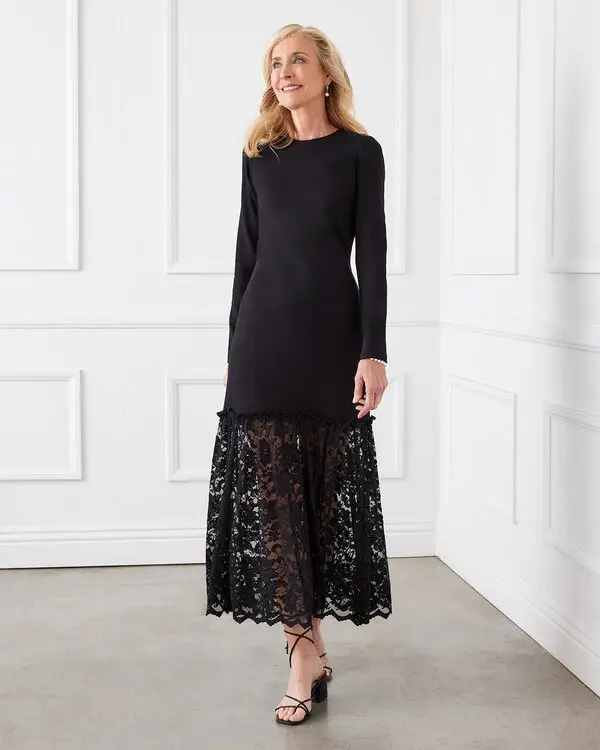 karen kane lace dress Karen Kane Women's Scalloped Lace Cocktail Dress - Black