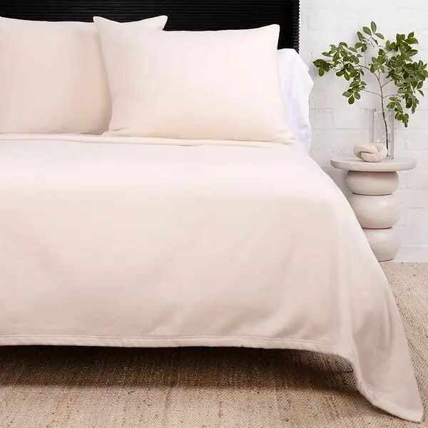 POM POM AT HOME Billie Blanket, Queen - Ivory