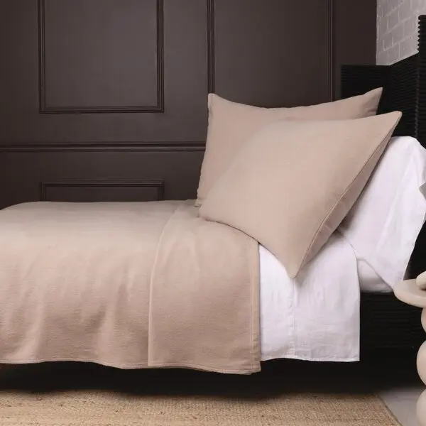 POM POM AT HOME Billie Blanket, Queen - Taupe
