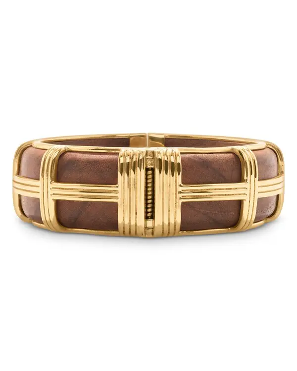 CAPUCINE DE WULF Gaia Teak Bangle Bracelet