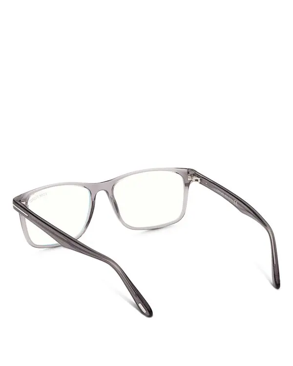 TOM FORD Square Blue Light Glasses - Gray/clear Solid