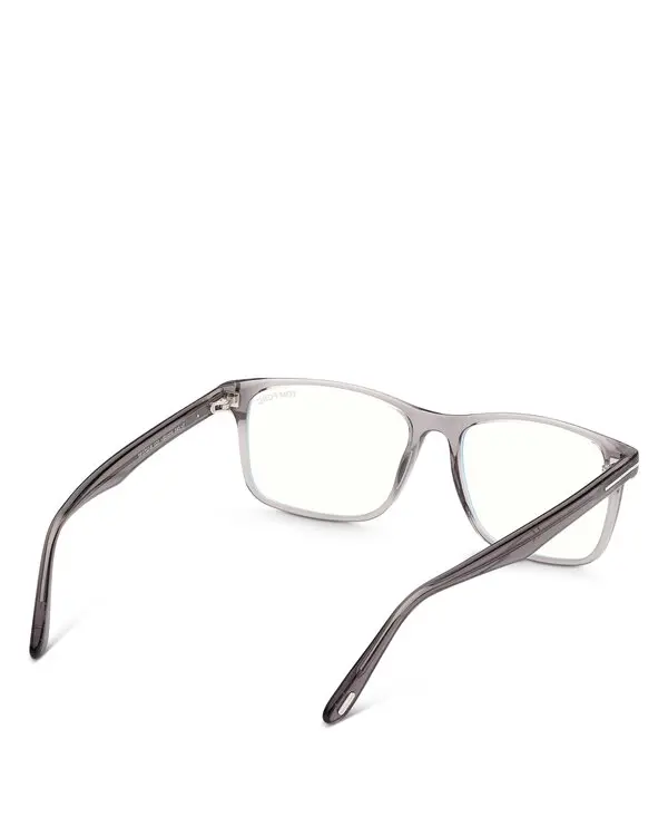 TOM FORD Square Blue Light Glasses - Gray/clear Solid