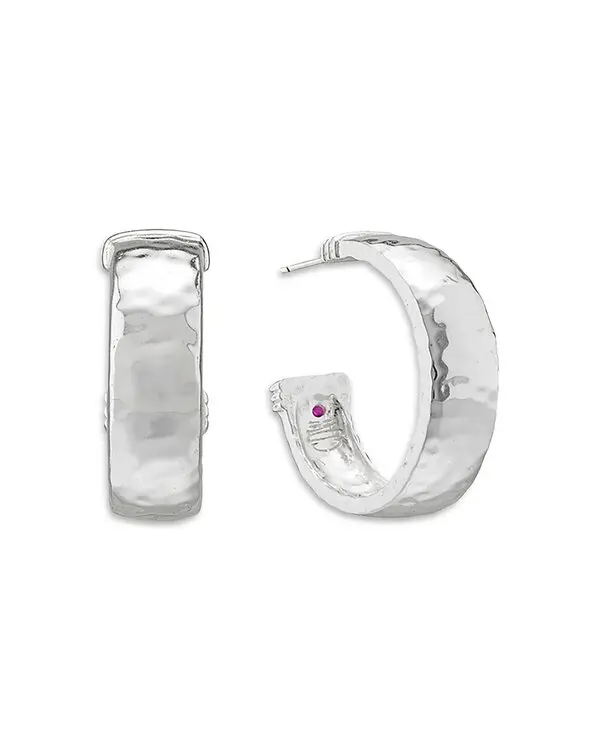 CAPUCINE DE WULF Cleopatra Small Hoop Earrings - Silver