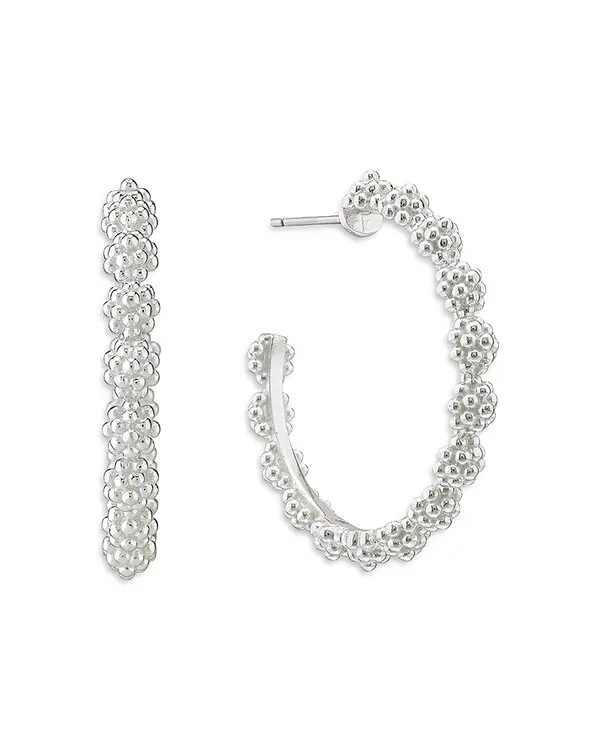CAPUCINE DE WULF Berry Icon Medium Hoop Earrings - Silver
