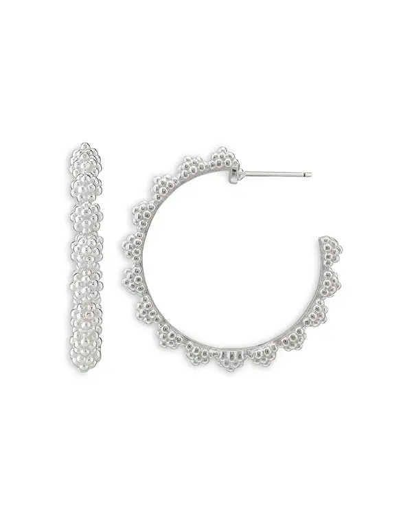 CAPUCINE DE WULF Berry Icon Medium Hoop Earrings - Silver
