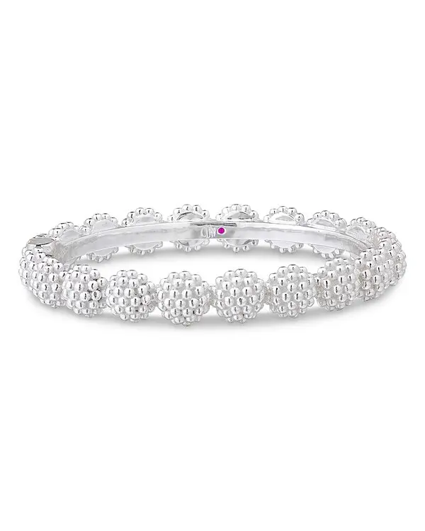 CAPUCINE DE WULF Berry Hinged Bangle Bracelet - Silver