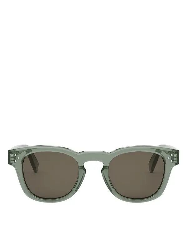 Celine 3 Dots Geometric Sunglasses - Green/brown