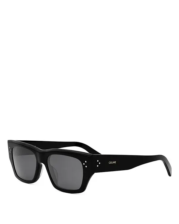 Celine 3 Dots Hd Geometric 53mm Sunglasses - Black/smoke