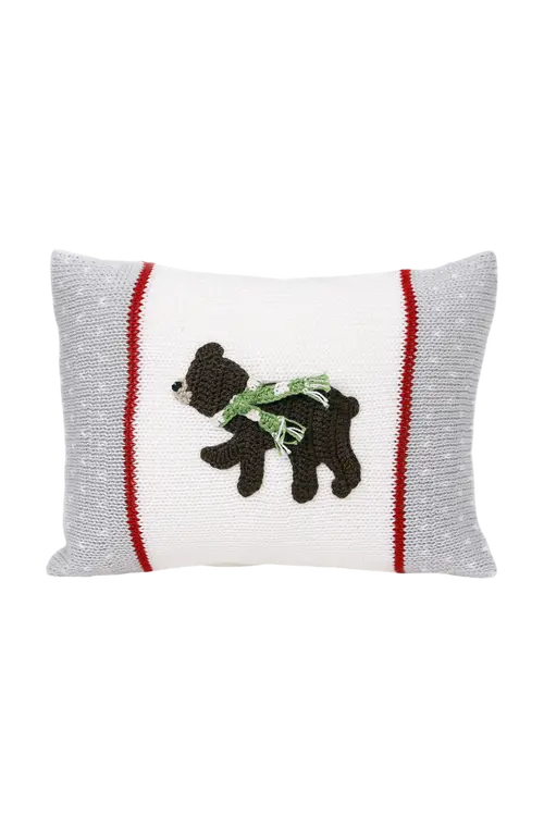 MELANGE COLLECTION Brown Bear Mini Pillow