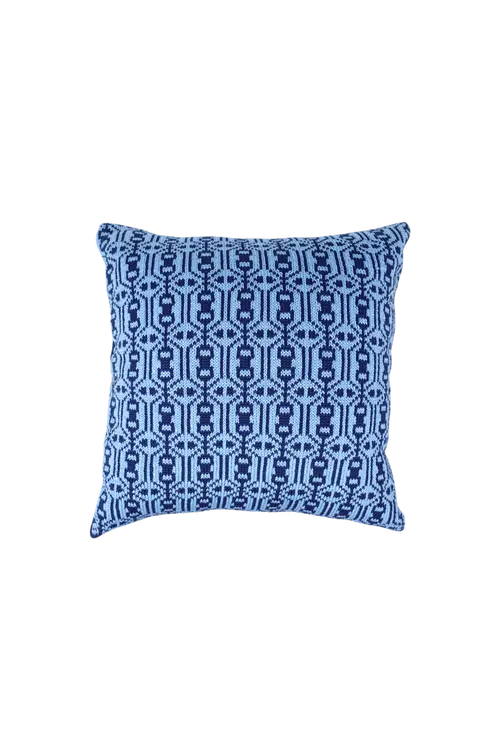 MELANGE COLLECTION 14" Nordic Pattern Pillow - Blue