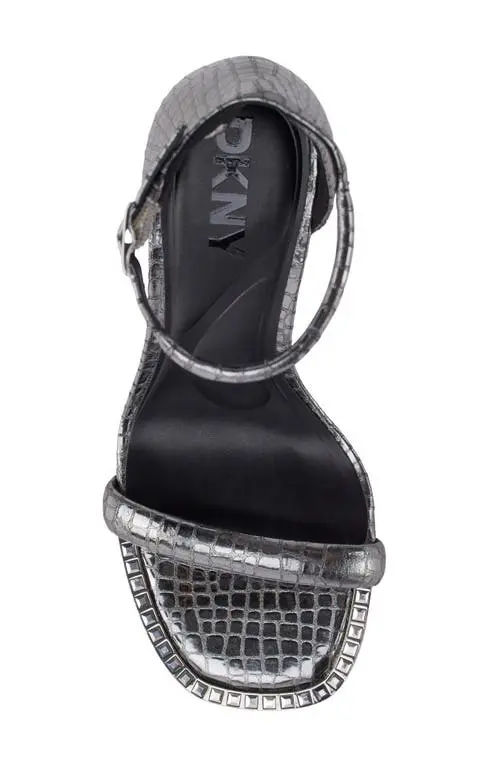 Dkny Waylin Ankle Strap Sandal - Nickel