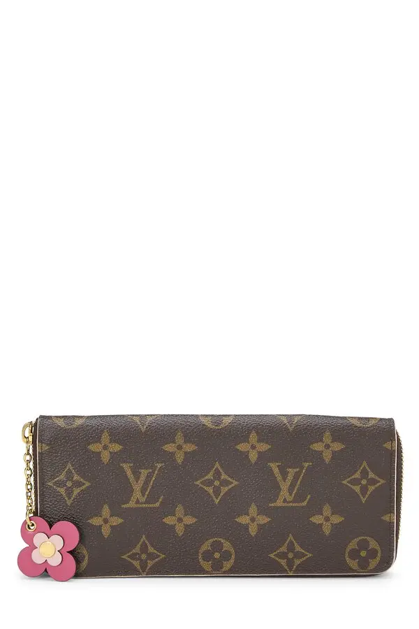 LOUIS VUITTON Monogram Blooming Flowers Clemence Wallet - Brown
