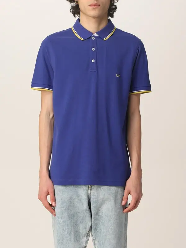 FAY Polo Shirt With Embroide Logo - Blue