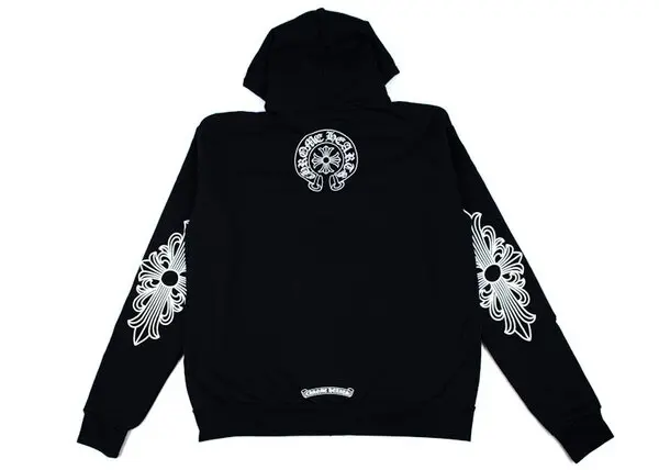 Chrome Hearts Single Floral T Logo Zip Up Hoodie - Black