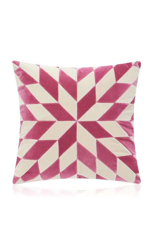 CHRISTINA LUNDSTEEN Nova Cotton Velvet Cushion - Pink