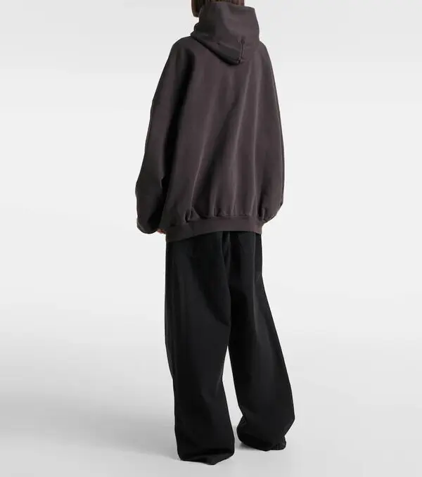 Balenciaga Logo Cotton Jersey Hoodie