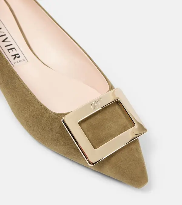ROGER VIVIER Gommettine Ballerina Flats - Green