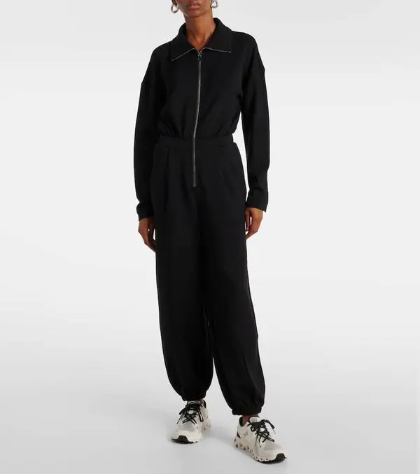 Varley Jessie Zip-up Jumpsuit In /grizzly - Black