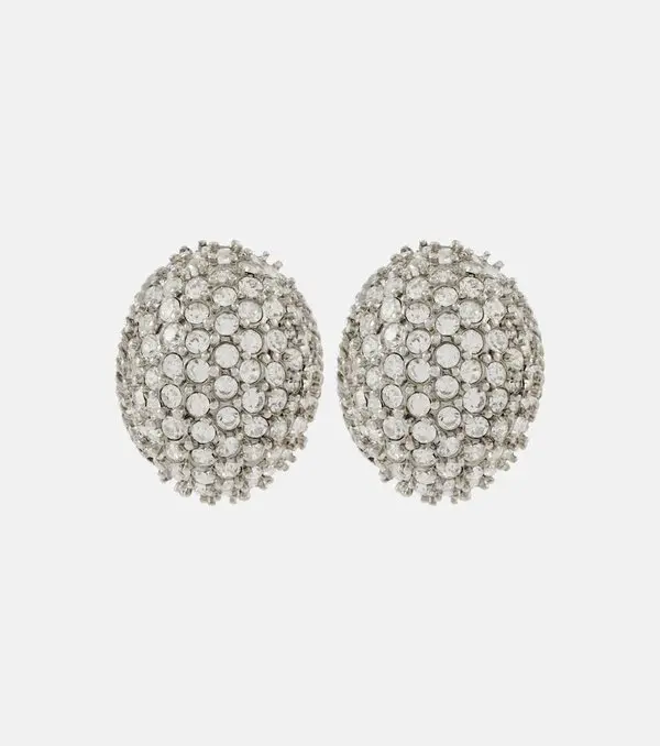 JENNIFER BEHR Tinsel Crystal Earrings - Silver