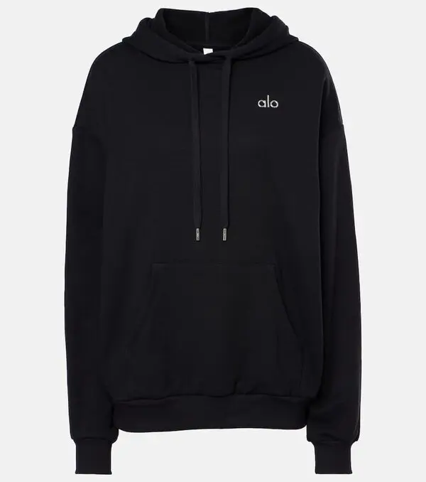 Alo Yoga Accolade Cotton-blend French Terry Hoodie - Black