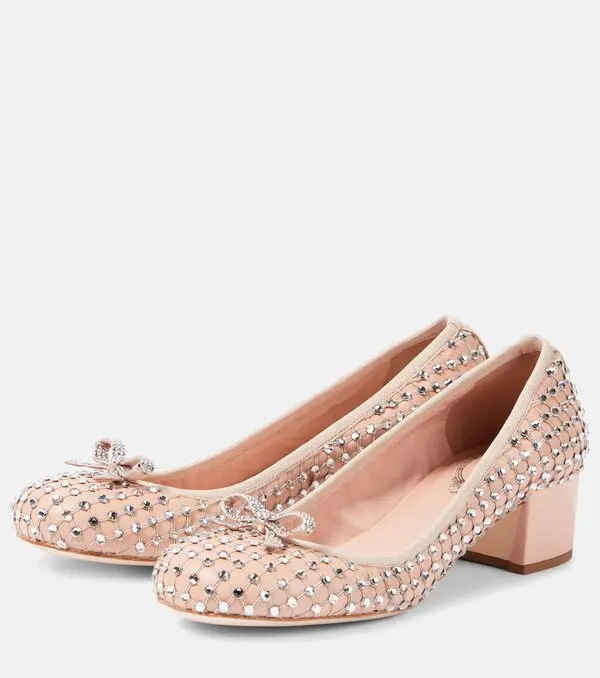 Rene Caovilla Embellished Pumps - Pink