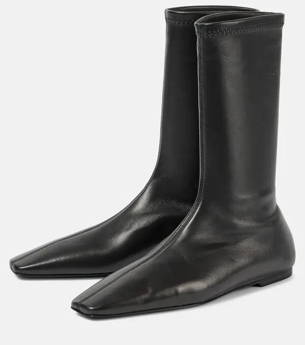 TOTEME Leather Sock Boots