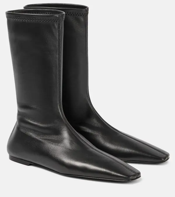 TOTEME Leather Sock Boots