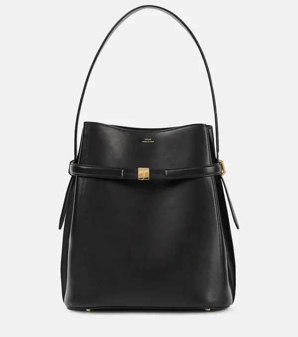 TOTEME Leather Bucket Bag - Black
