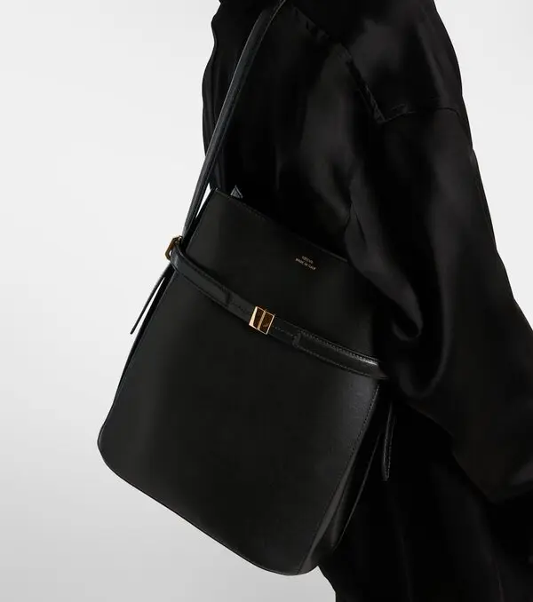 TOTEME Leather Bucket Bag - Black