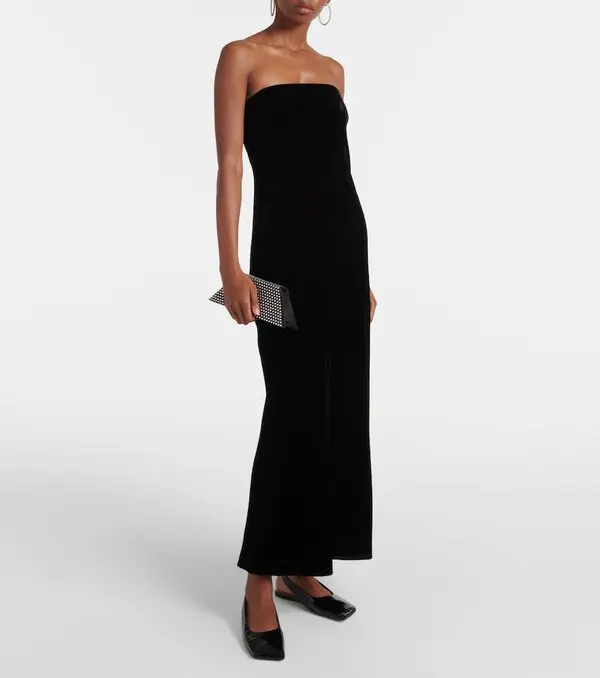 Amina Muaddi Patent Leather Slingback Flats - Black