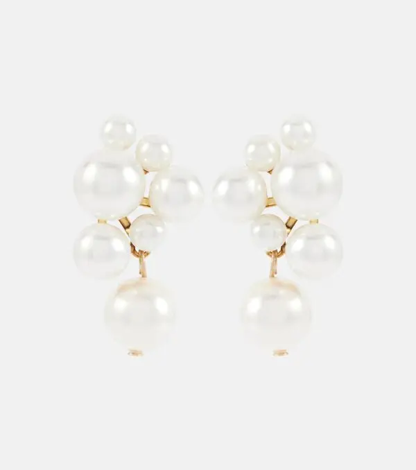 JENNIFER BEHR Perlita Faux Pearl Earrings - Gold