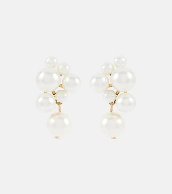 JENNIFER BEHR Perlita Faux Pearl Earrings - White