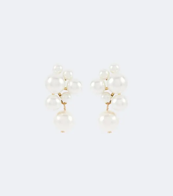 JENNIFER BEHR Perlita Faux Pearl Earrings - White