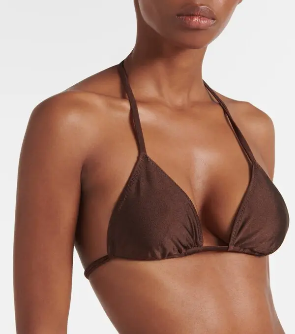 SAME Triangle Bikini Top - Brown