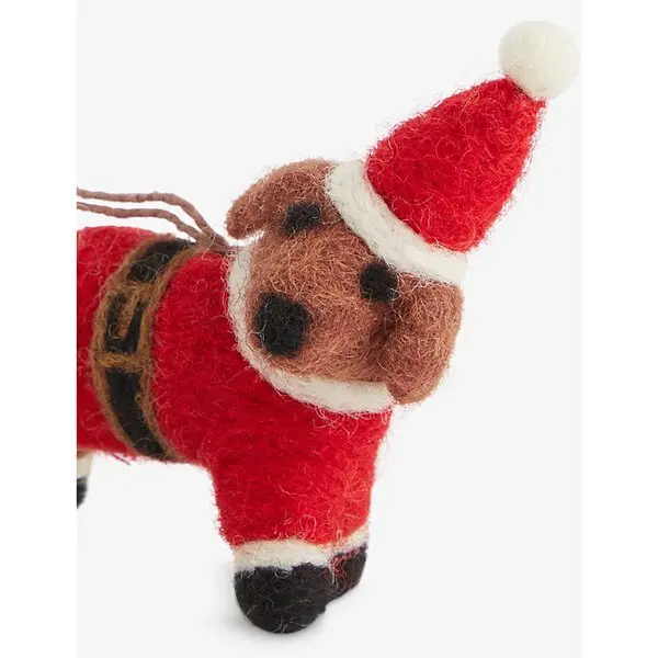 SELFRIDGES EDIT Buddy The Festive Dog Wool Christmas Decoration 7cm