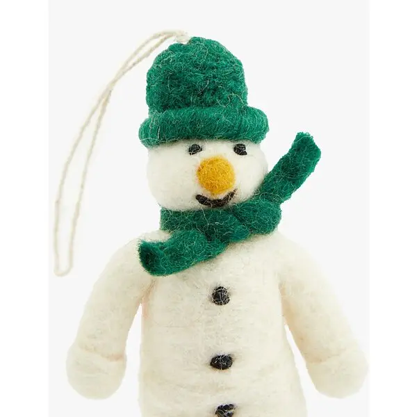 SELFRIDGES EDIT Mr Snowman Wool Christmas Decoration