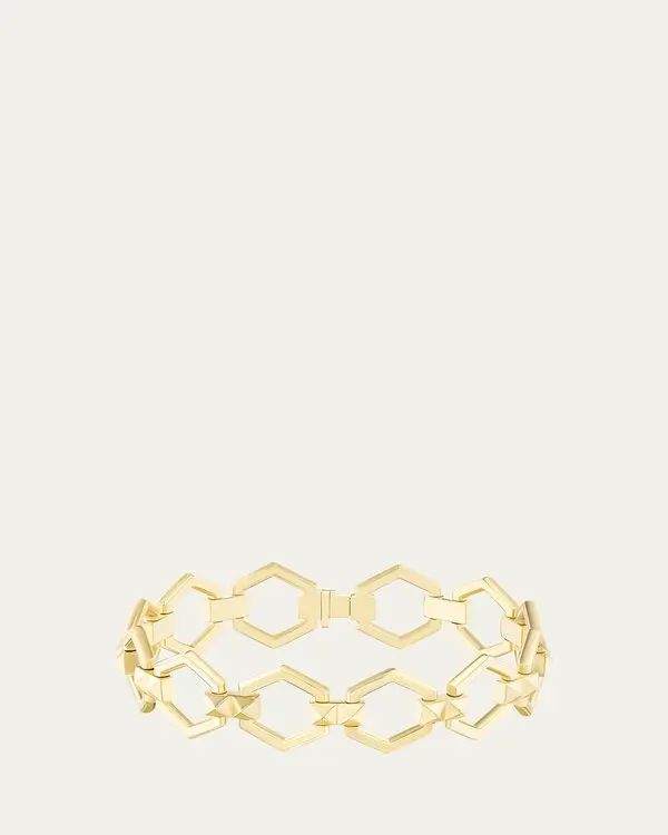Harwell Godfrey 18k Yellow Pyramid Stud Foundation Bracelet