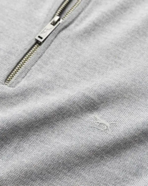 Rodd & Gunn Calderwell Wool Quarter-zip Sweater - Smoke
