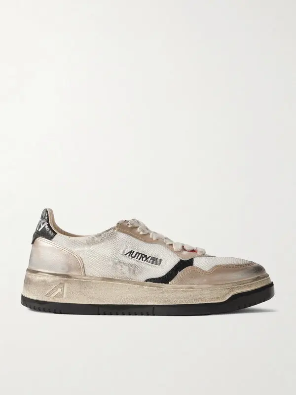 AUTRY Super Vintage Metallic Leather Sneakers
